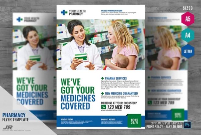 15+ Pharmacy Services Flyer Template Free Download - Graphic Cloud