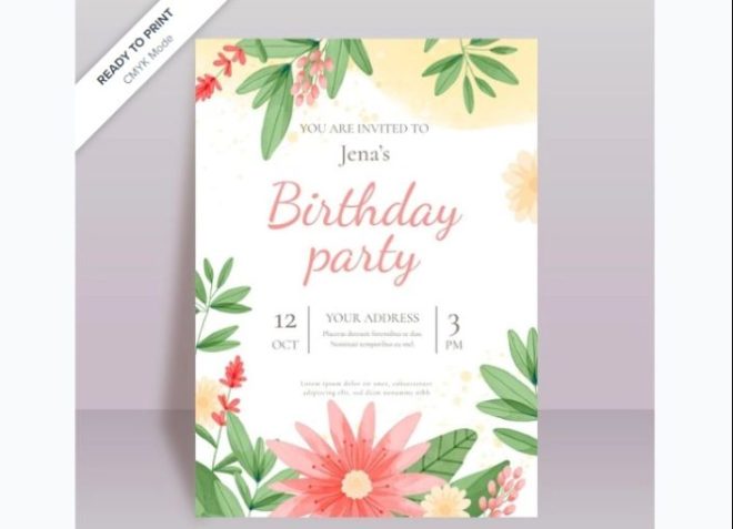 15+ FREE Floral Birthday Invitation Card Templates - Graphic Cloud