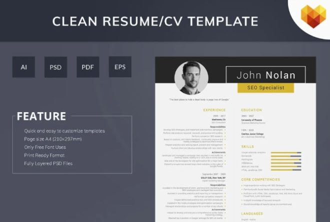 15+ FREE SEO Specialist Resume Template PSD Ai - Graphic Cloud
