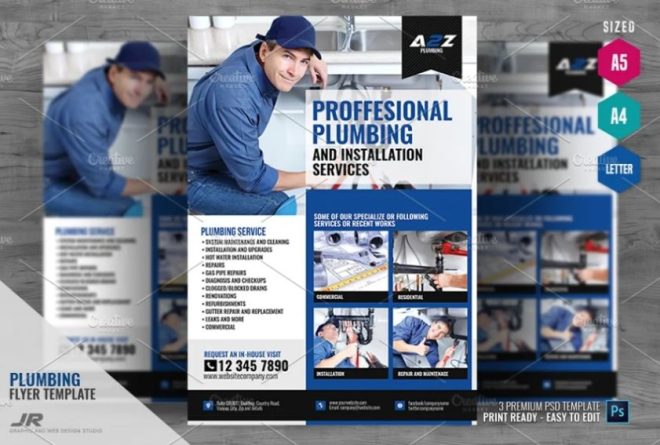 15+ FREE Plumbing Company Flyer Template Download - Graphic Cloud