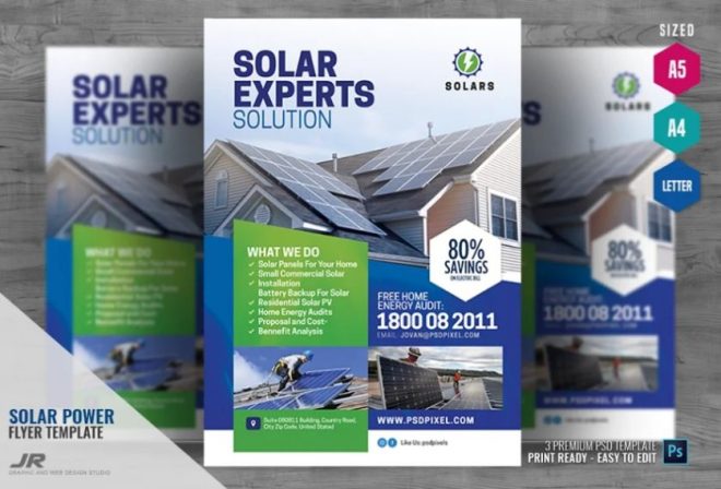15+ FREE Solar Company Flyer Template AI PSD - Graphic Cloud