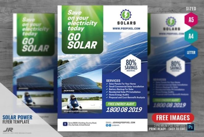 15+ FREE Solar Company Flyer Template AI PSD - Graphic Cloud