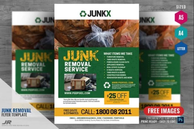 15+ Junk Removal Services Flyer FREE Download - Graphic Cloud