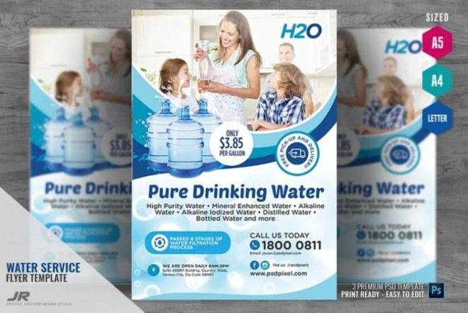 15+ Drinking Water Flyer Template PSD Free Download - Graphic Cloud