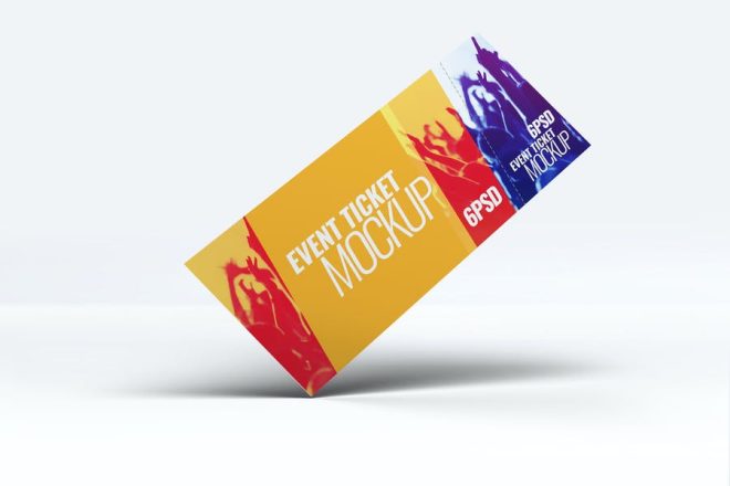 15+ Event Ticket Mockup PSD FREE Download - Graphic Cloud