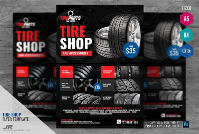 15+ Tire Service Flyer Template PSD Download - Graphic Cloud