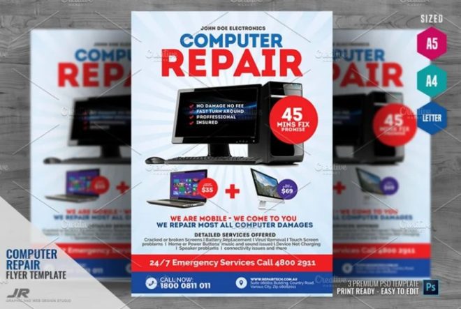 15+ Computer Repair Services Flyer Free Download - Graphic Cloud