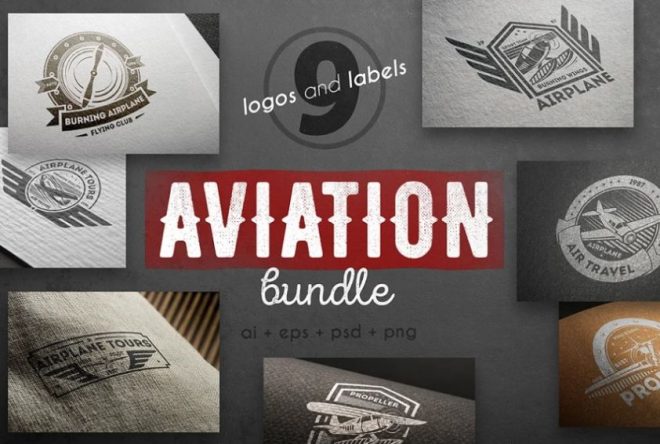 15+ Aviation Logo Design Template AI PSD Free - Graphic Cloud