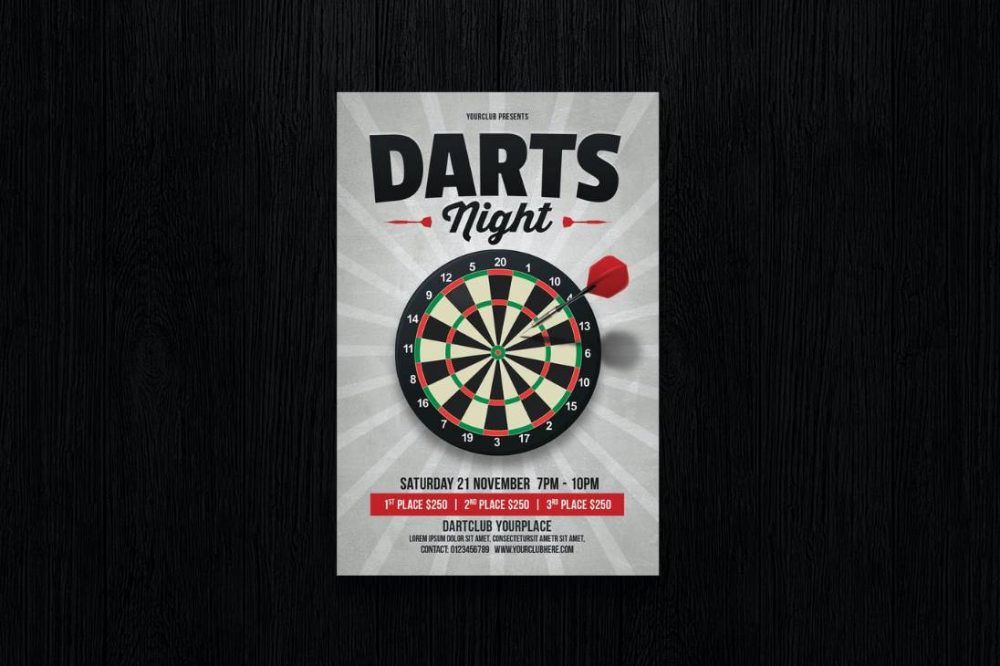 15+ Darts Night Flyer Template PSD FREE Download - Graphic Cloud