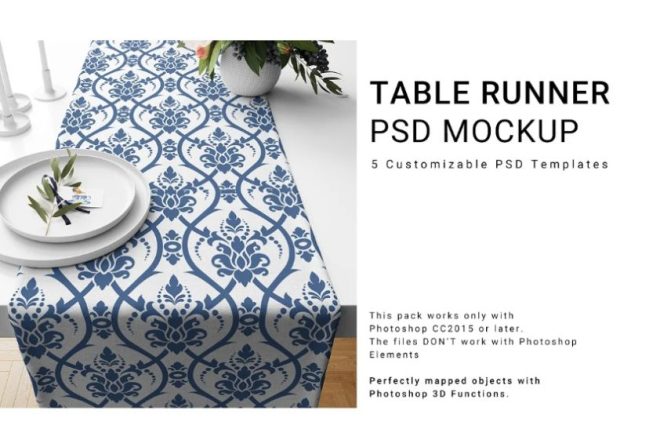 15+ Table Runner Mockup PSD FREE Download - Graphic Cloud