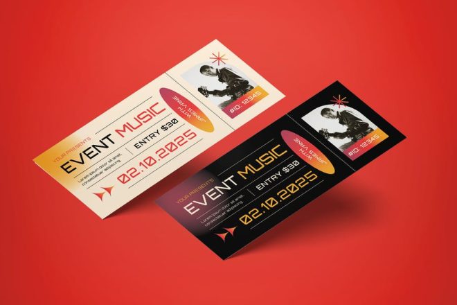 15+ Event Ticket Mockup PSD FREE Download - Graphic Cloud
