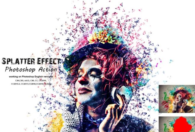 15+ Splatter Photoshop Actions Effects FREE Download - Graphic Cloud