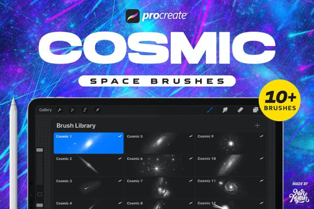 15+ Space Brushes ABR Procreate FREE Download - Graphic Cloud