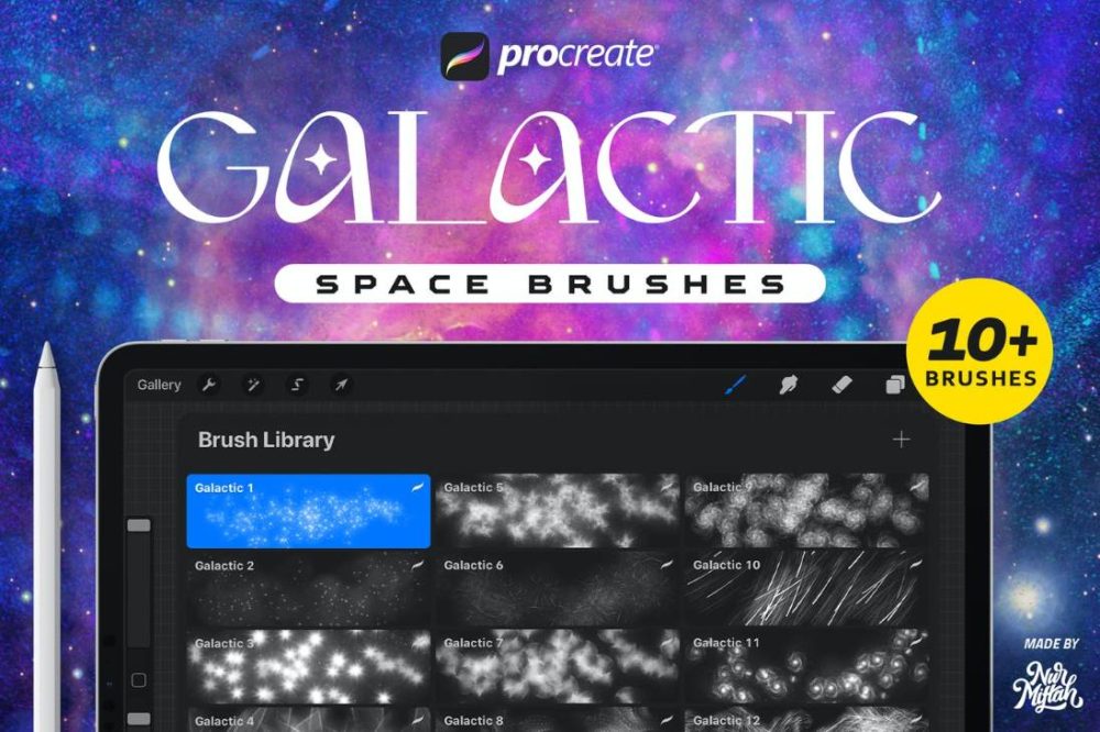15+ Space Brushes ABR Procreate FREE Download - Graphic Cloud