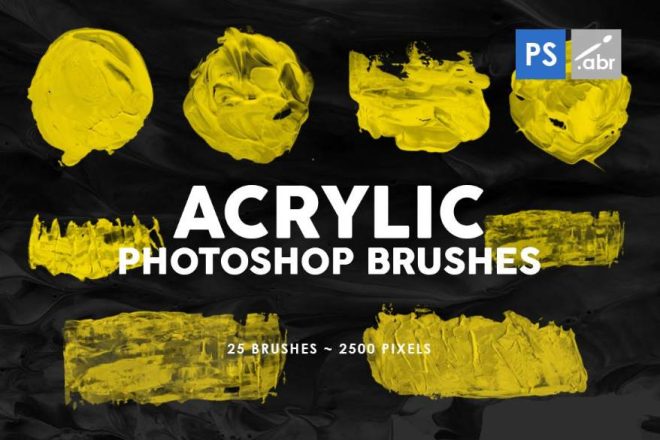 15+ Acrylic Brushes ABR Procreate Photoshop Download - Graphic Cloud