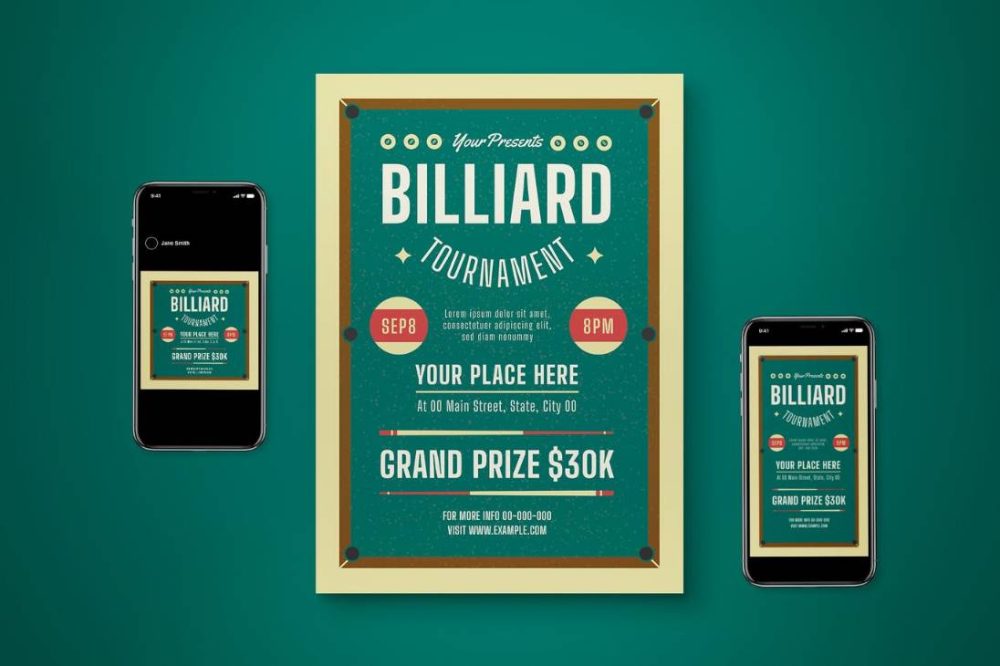 15+ Billiards Flyer Template PSD FREE Download - Graphic Cloud