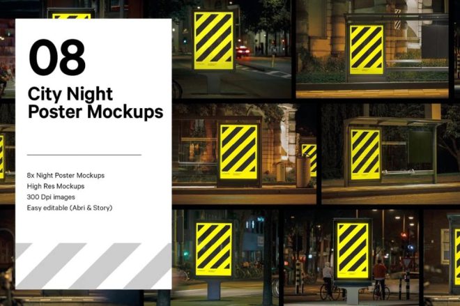 15+ Free Night Poster Mockup PSD Download - Graphic Cloud