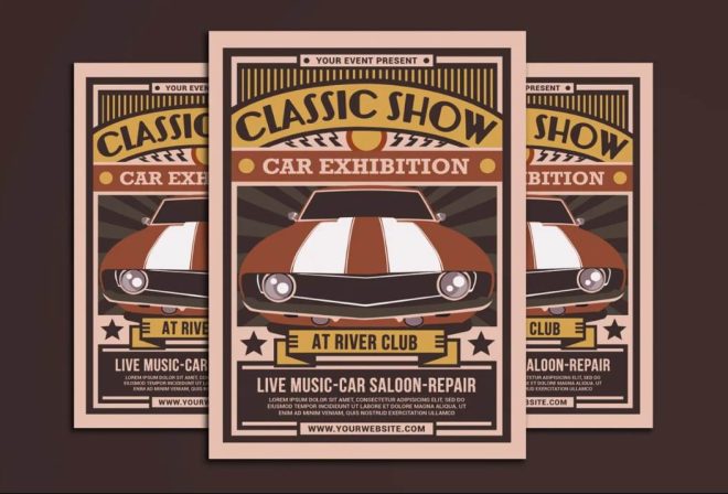 15+ Classic Car Show Flyer Template Free Download - Graphic Cloud