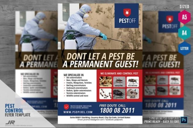 15+ Pest Control Flyer Template PSD Download - Graphic Cloud