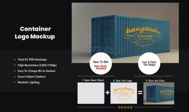 15+ Shipping Container Mockup PSD Download - Graphic Cloud