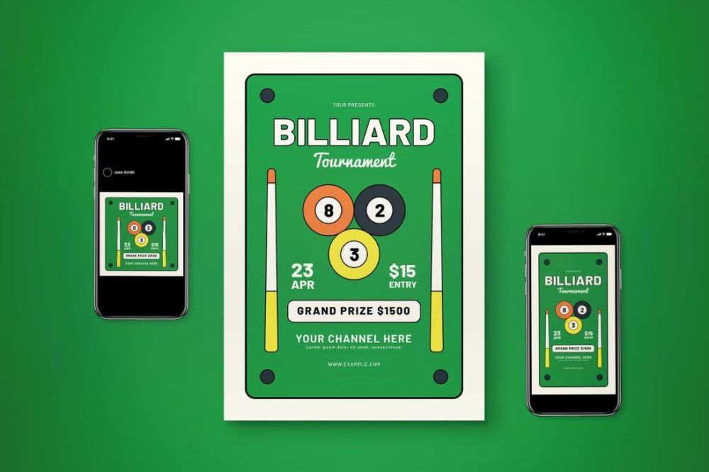 15+ Billiards Flyer Template PSD FREE Download - Graphic Cloud