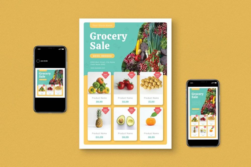 15+ Grocery Flyer Template PSD Download - Graphic Cloud