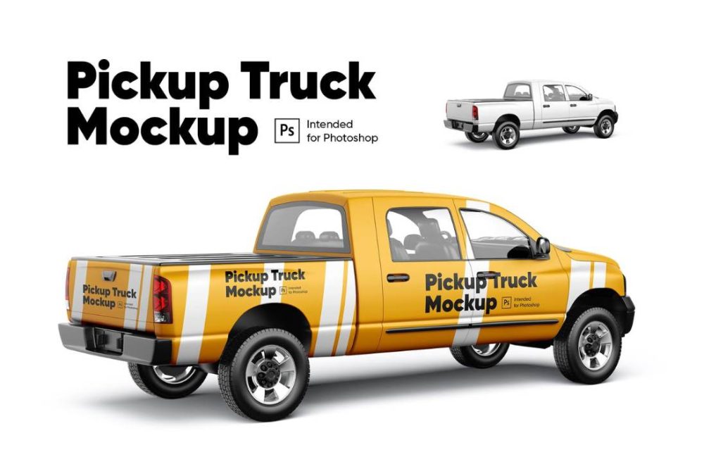 15+ Pickup Truck Mockup PSD Free Premium Download - Graphic Cloud
