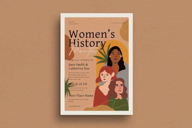 15+ Women's History Month Flyer Template Ai PSD - Graphic Cloud