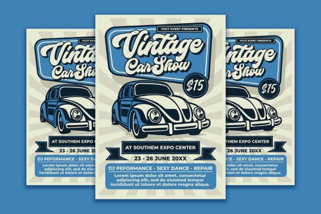 15+ Classic Car Show Flyer Template Free Download - Graphic Cloud