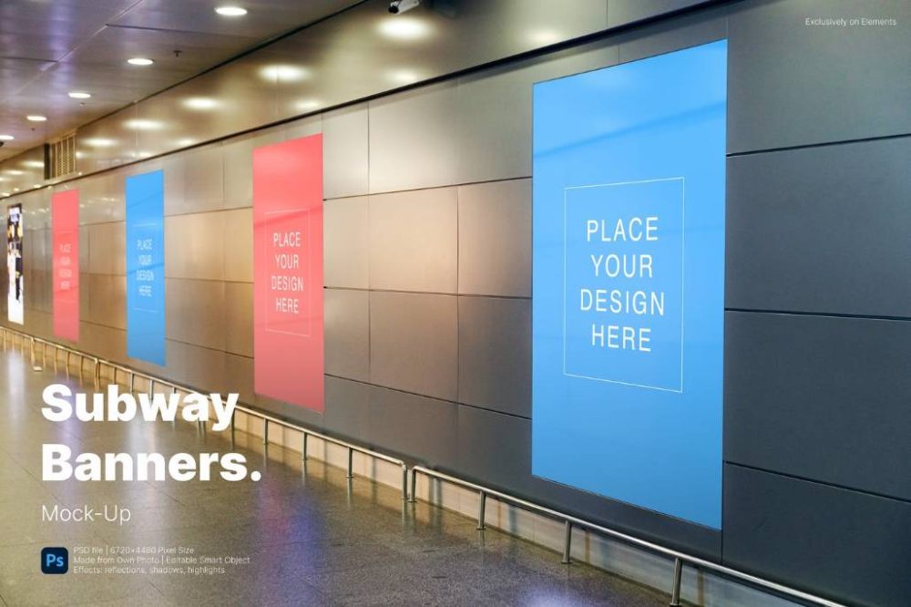 15+ Free Subway Ad Mockup PSD Download - Graphic Cloud