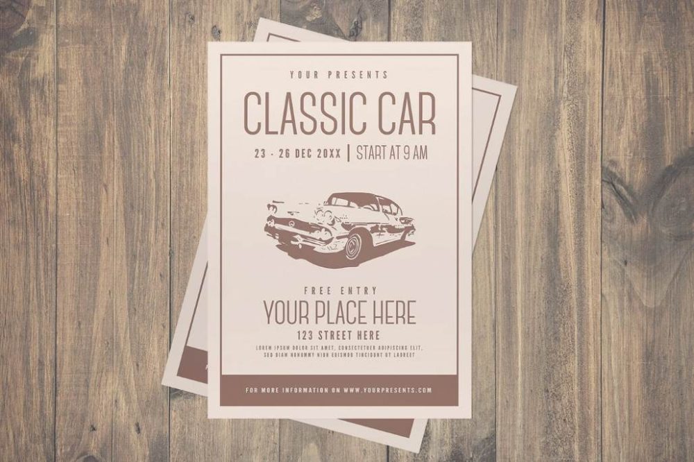 15+ Classic Car Show Flyer Template Free Download - Graphic Cloud