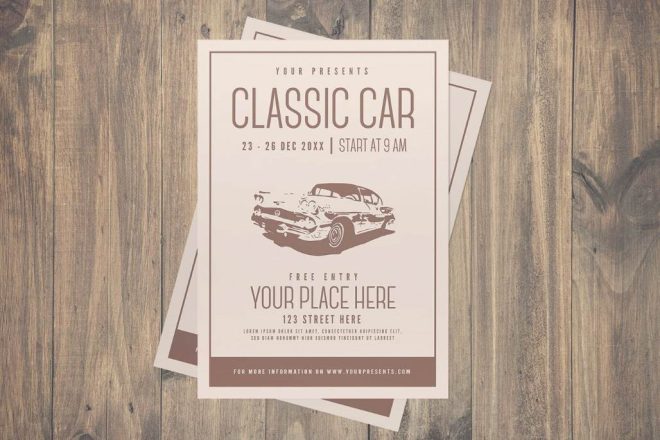 15+ Classic Car Show Flyer Template Free Download - Graphic Cloud