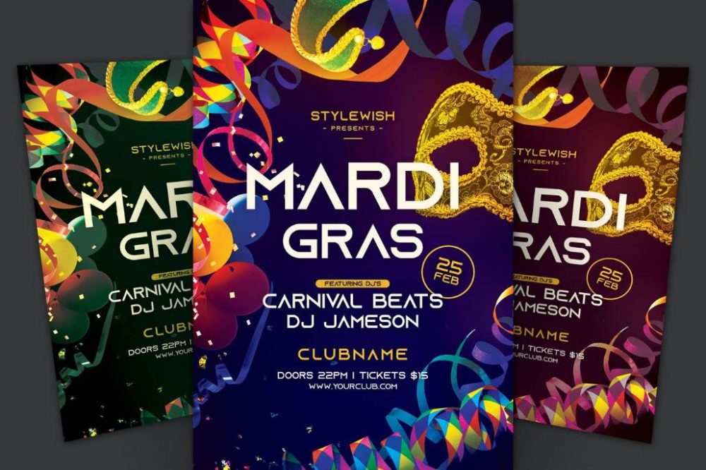 15+ Mardi Gras Flyer Template PSD Ai Download Free - Graphic Cloud