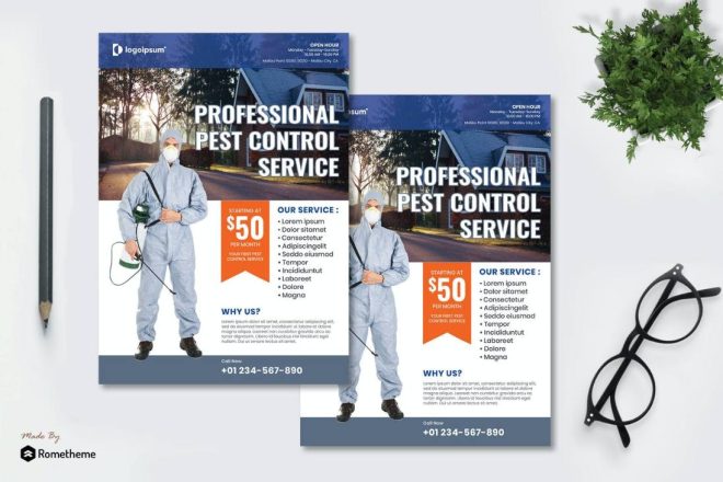 15+ Pest Control Flyer Template PSD Download - Graphic Cloud