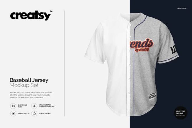 Baseball Jersey Mockup PSD Free Download ( 15+ )