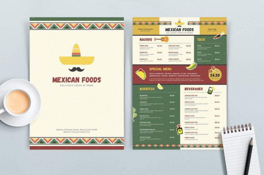15+ Mexican Food Menu Template PSD Ai Download - Graphic Cloud