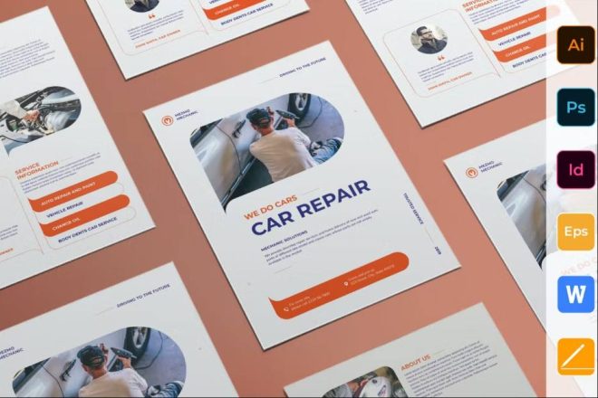 15+ Car Repair Flyer Template Ai PSD Free Download - Graphic Cloud