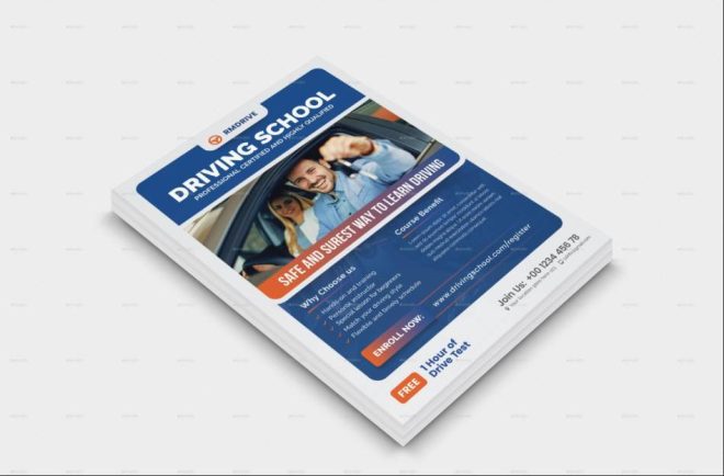 15+ Driving School Flyer Template PSD Download - Graphic Cloud