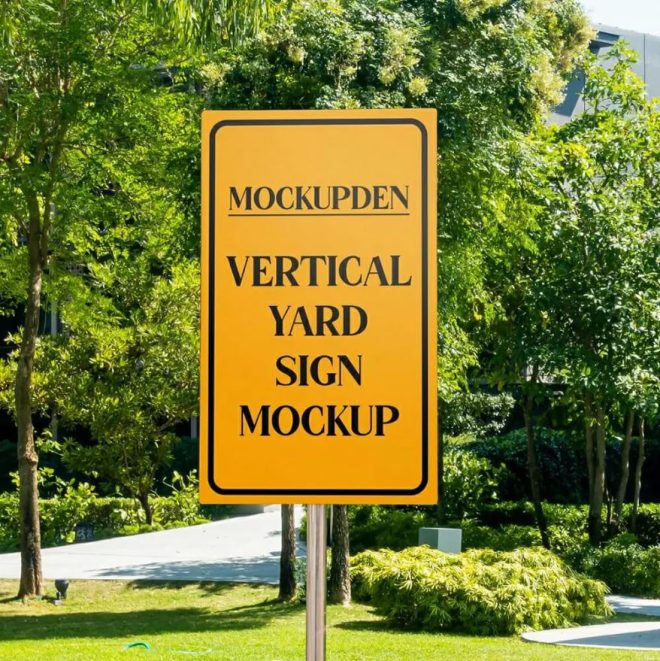 16+ Yard Sign Mockup PSD FREE Download