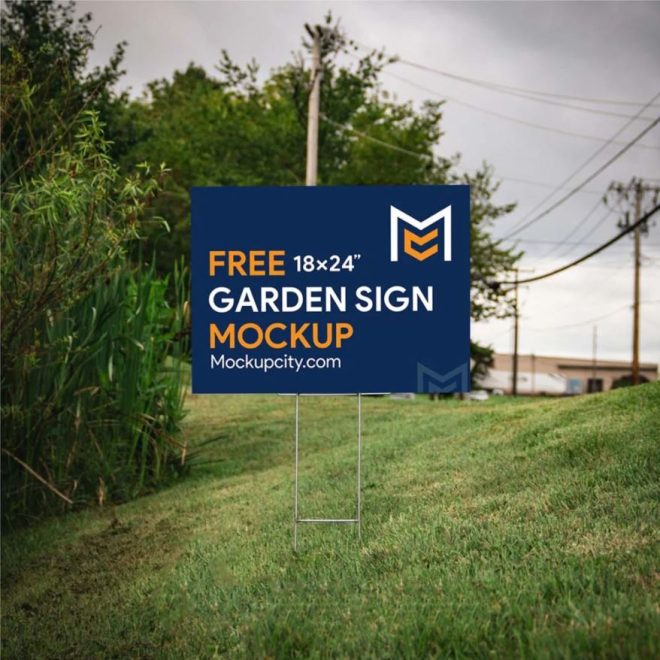 16+ Yard Sign Mockup PSD FREE Download