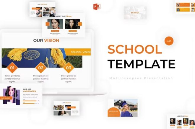 15+ School PowerPoint Template PPT PPTX Download - Graphic Cloud