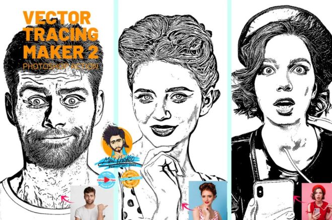 15+ Line Art Photoshop Action ATN FREE Download - Graphic Cloud