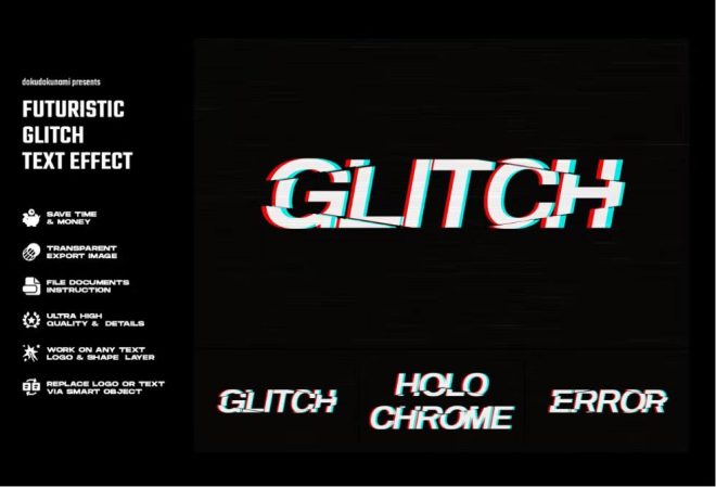 15+ FREE and Premium Glitch Text Effect Download - Graphic Cloud
