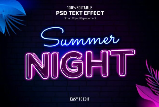 15+ Neon Text Effects PSD Template Download - Graphic Cloud