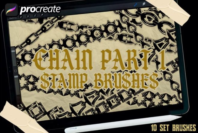 27+ FREE Photoshop & Procreate Chain Brush Download
