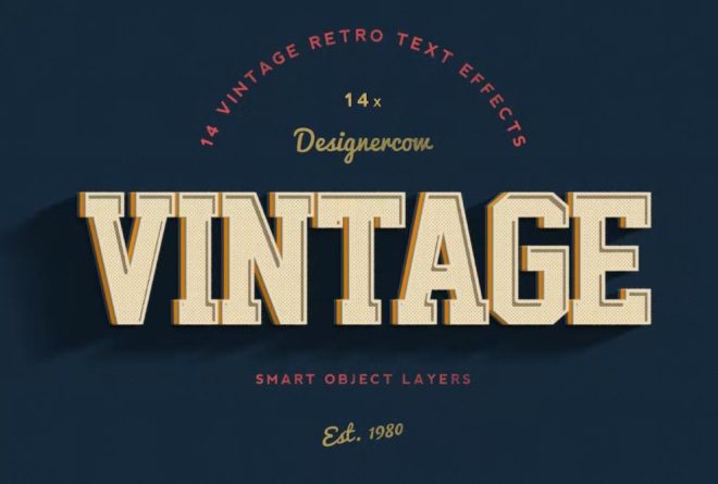 15+ FREE Retro Text Effects PSD Download - Graphic Cloud