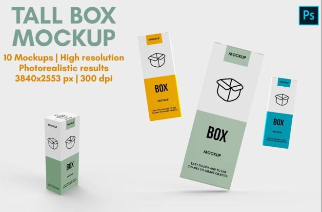 15+ Tall Box Mockup PSD FREE Download - Graphic Cloud