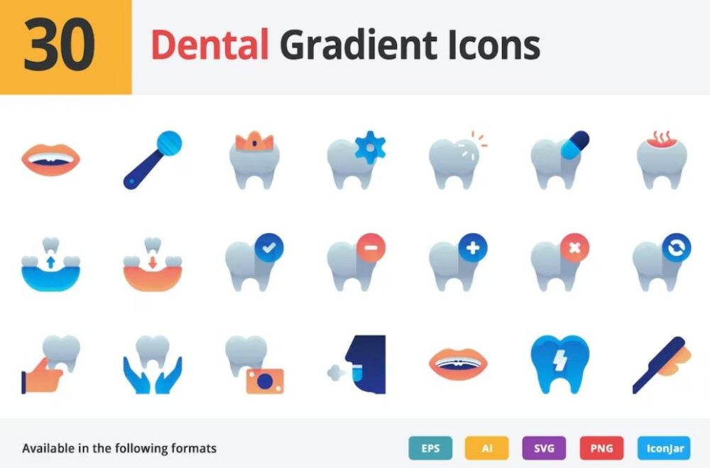 15+ Dental Icons AI EPS FREE Download - Graphic Cloud