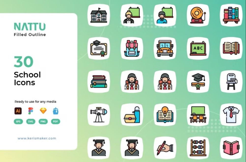 15+ FREE School Icons SVG EPS Ai Download - Graphic Cloud
