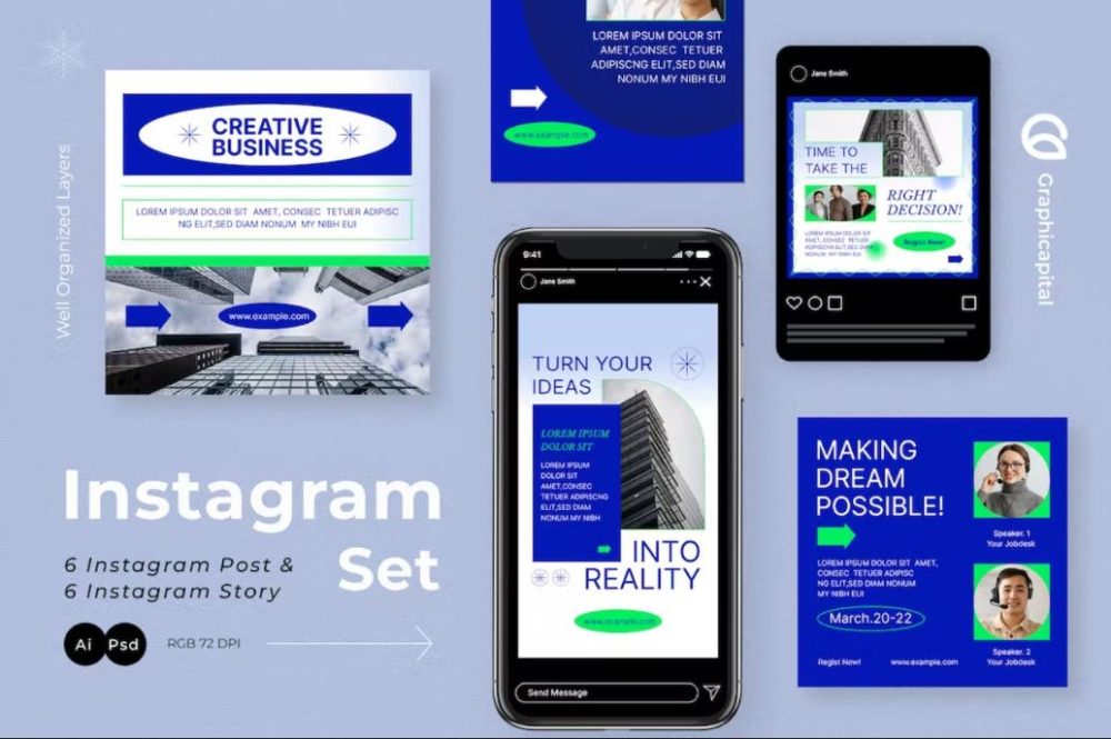15+ FREE Small Business Instagram Templates - Graphic Cloud